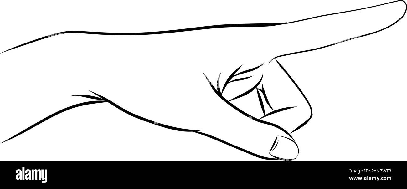 Woman hand point finger Stock Vector Images - Alamy