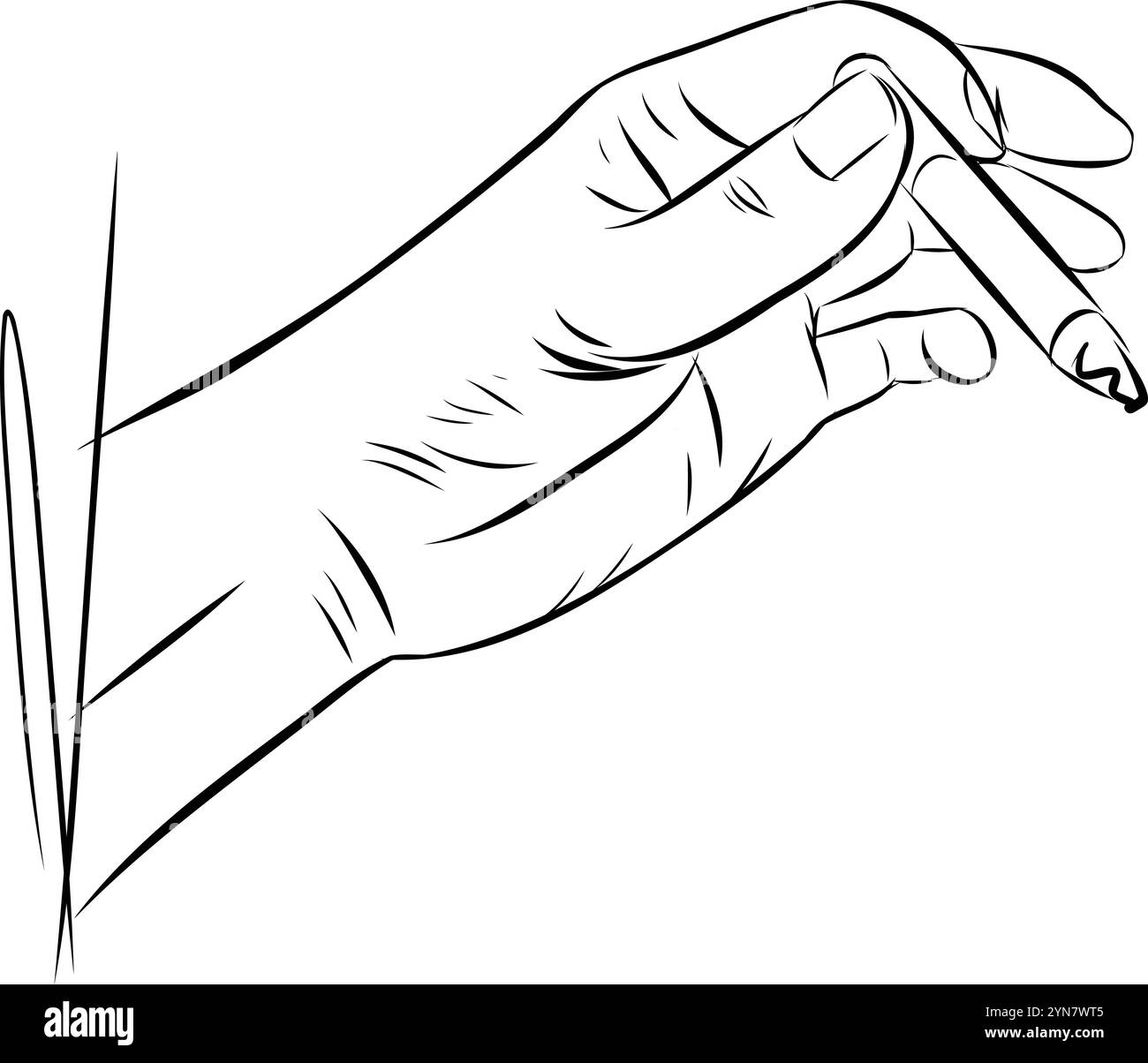 Holding cigarette illustration Cut Out Stock Images & Pictures - Alamy