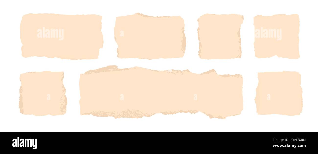 Torn paper pieces vector elements isolated Stock Vector Image & Art - Alamy