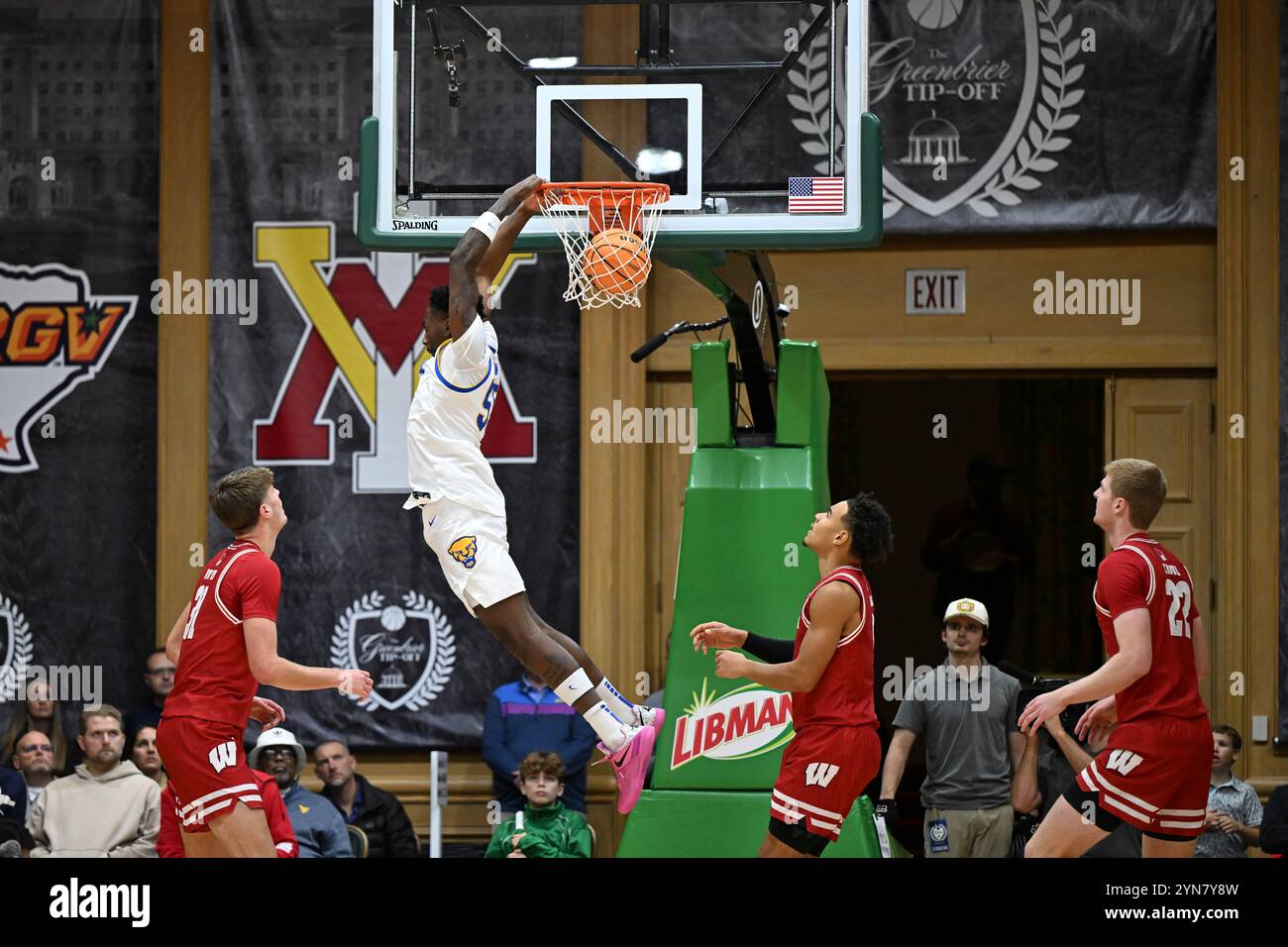 Pittsburgh's Zach Austin (55) dunks in the first half of an NCAA ...
