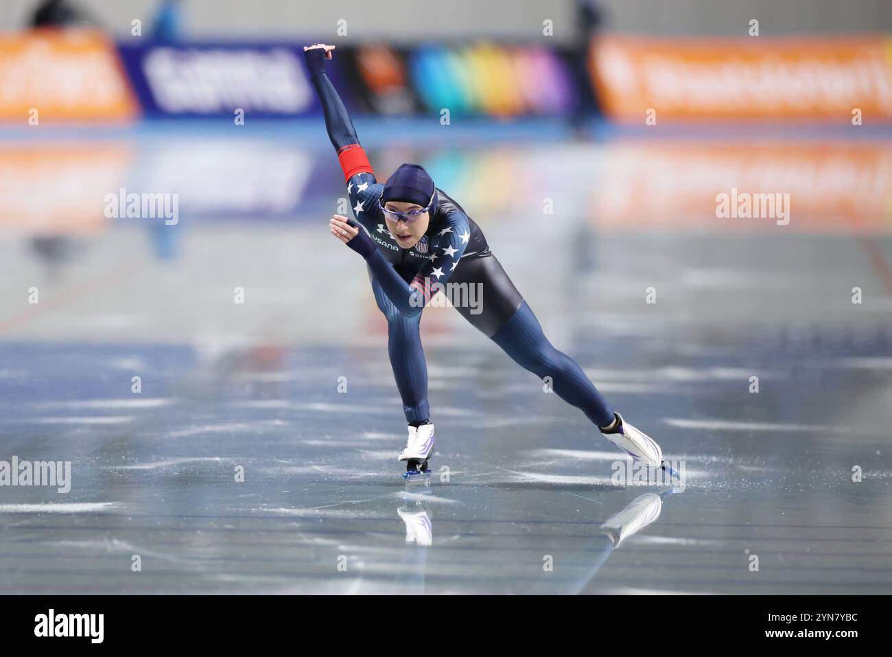Nagano, Japan. 22nd Nov, 2024. Rands-Evans Chrysta (USA) Speed Skating ...