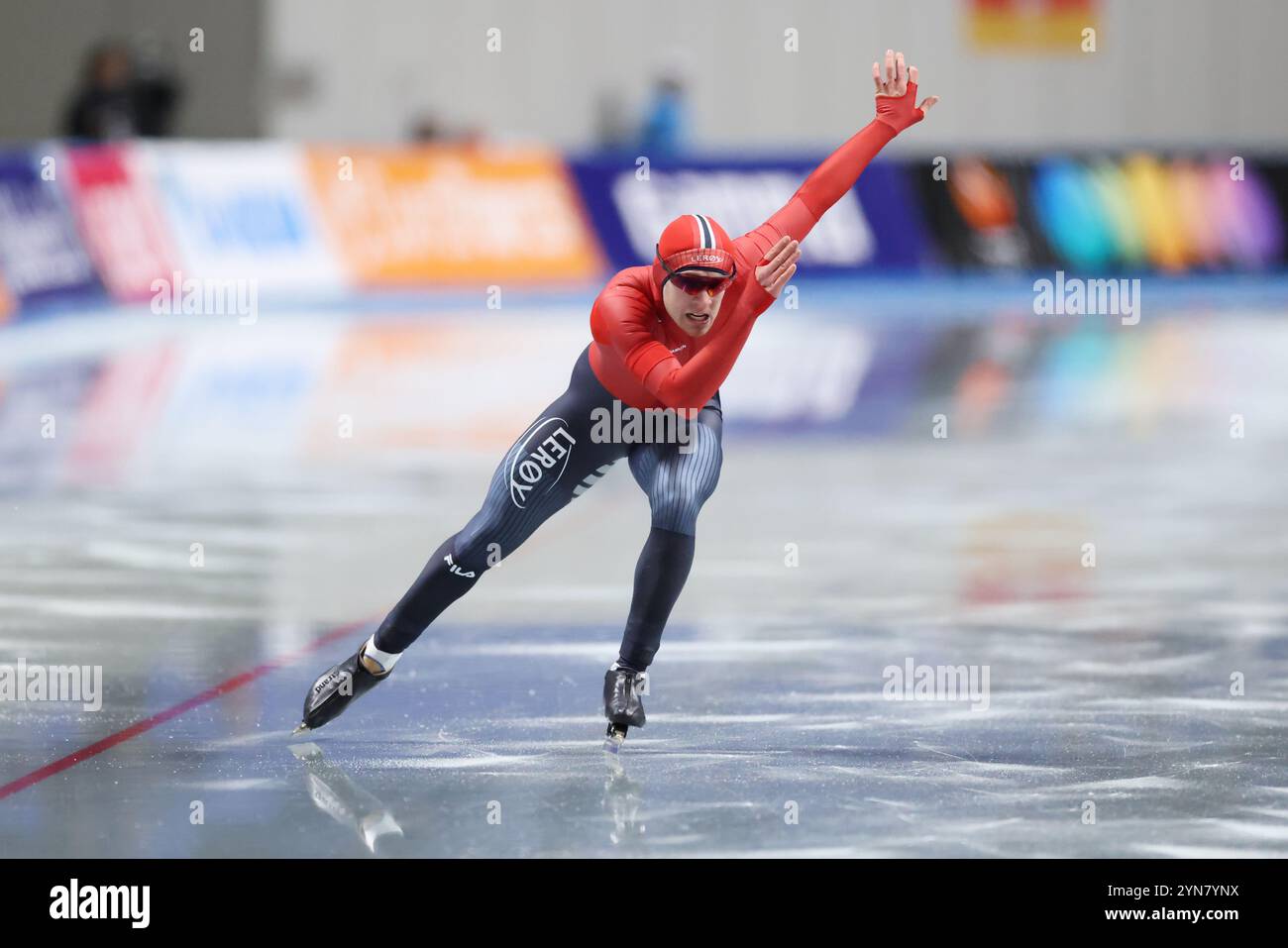 Nagano, Japan. 22nd Nov, 2024. Didrik Eng Strand (NOR) Speed Skating ...
