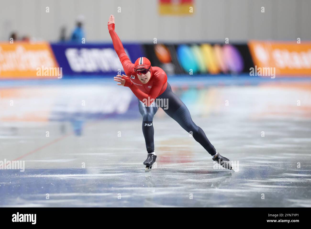 Nagano, Japan. 22nd Nov, 2024. Didrik Eng Strand (NOR) Speed Skating ...