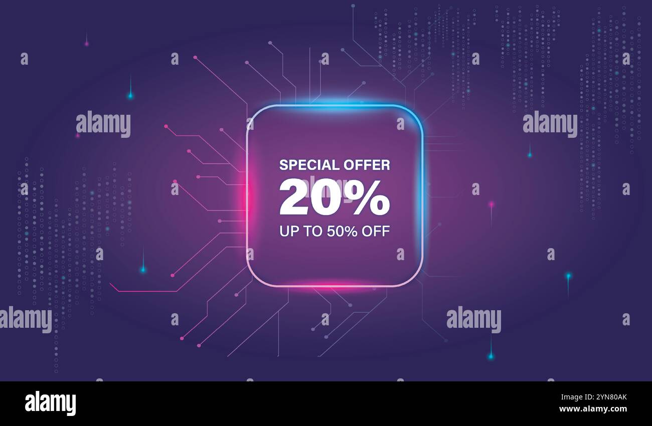 20 percent off sale poster. Special and limited offer. Discounts and ...