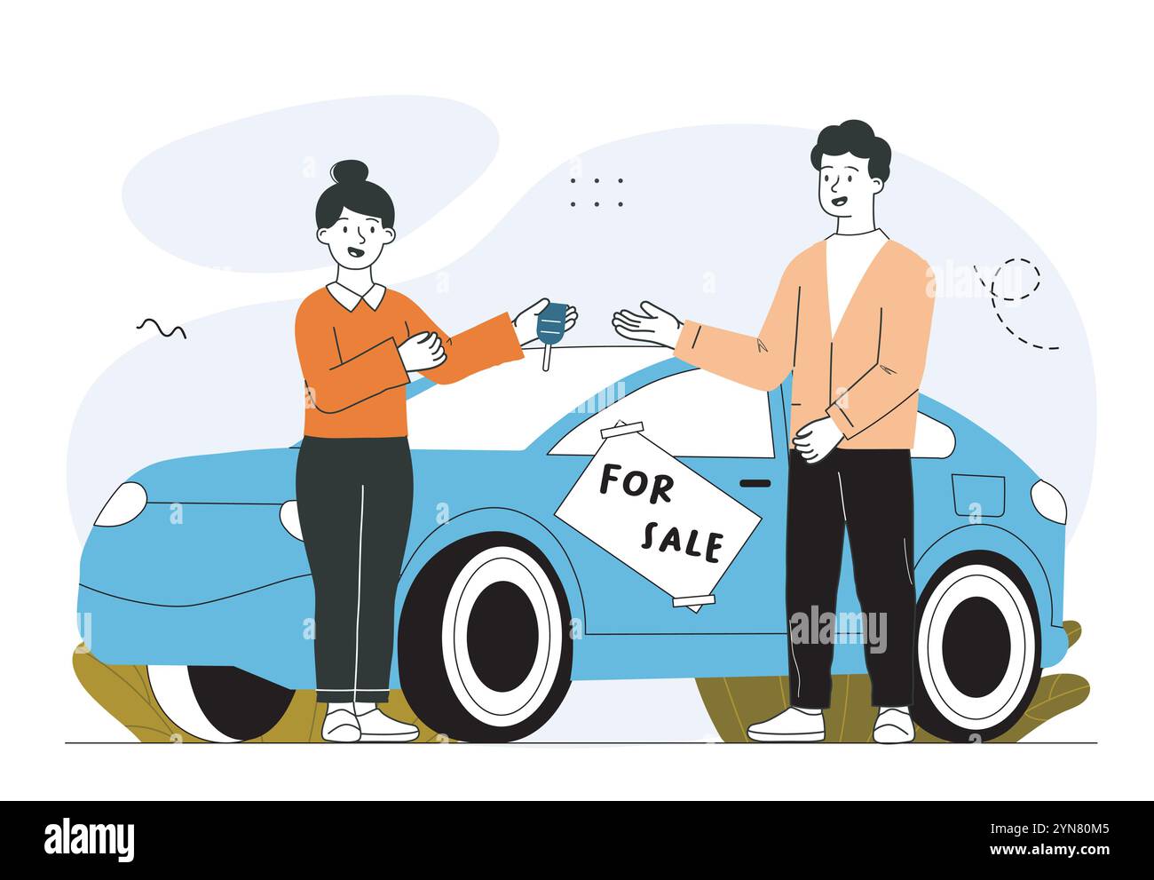 Car selling contract Stock Vector Images - Alamy