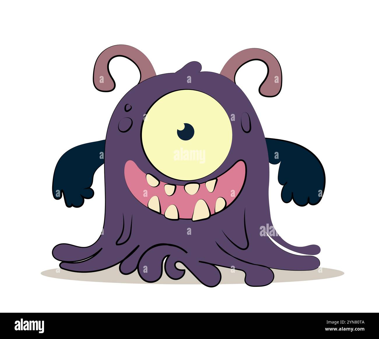 Adorable monster concept. Devil and demon, fictional creature ...