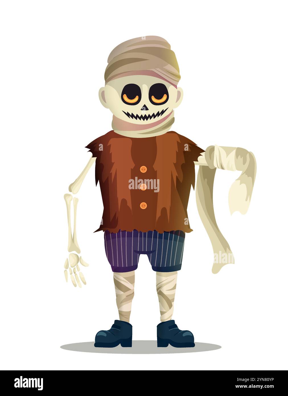 Halloween character concept. Scary zombie. International holiday of ...