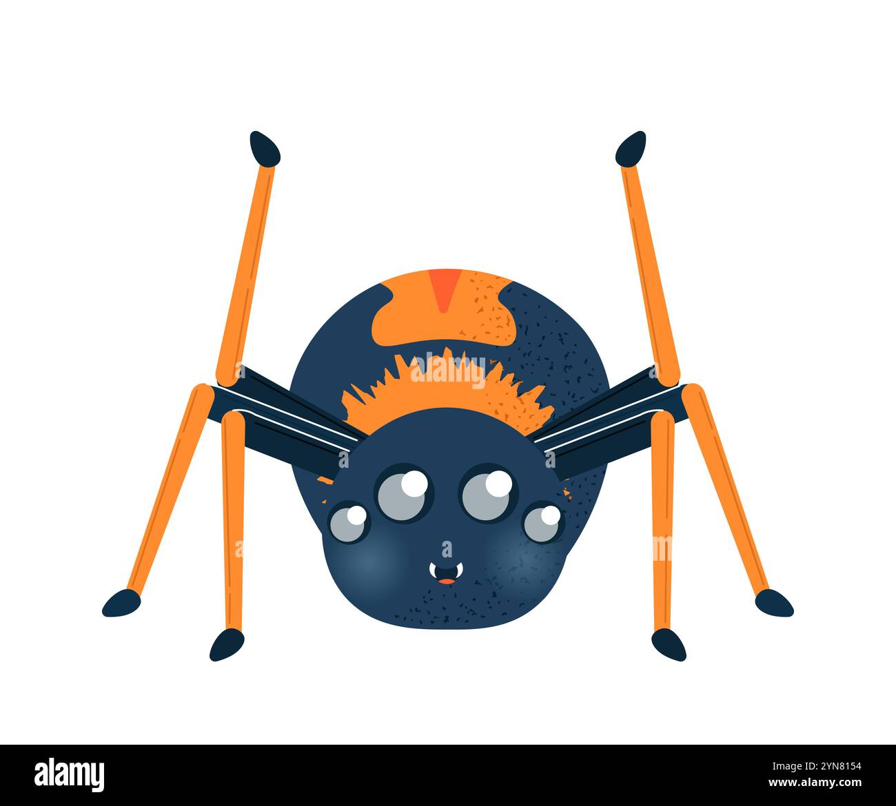 Halloween spider sticker. Tarantula and arachnid. Mascot and toy ...