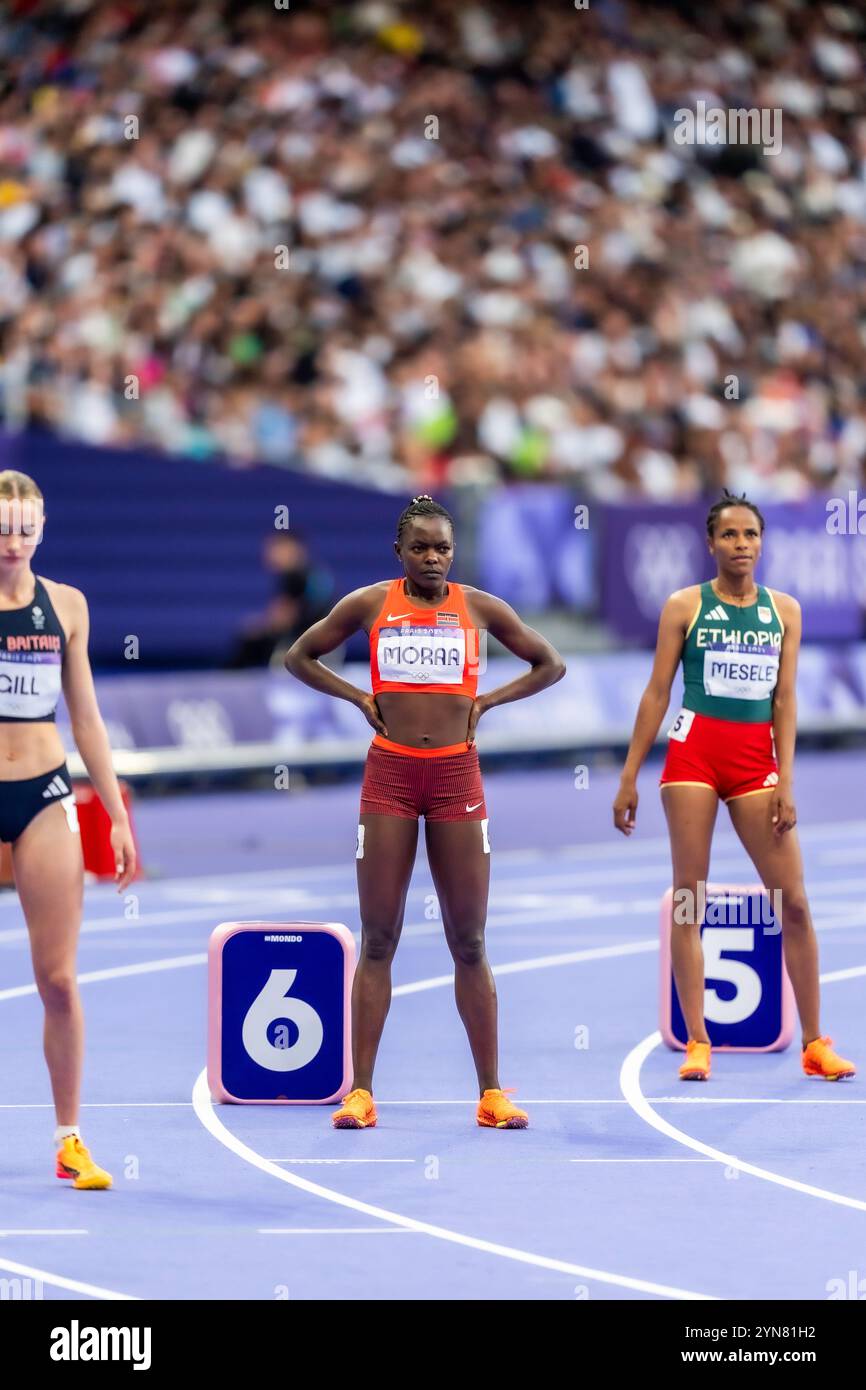 Mary Moraa (KEN) competes in the Women's 800 semi-finals at the 2024 ...