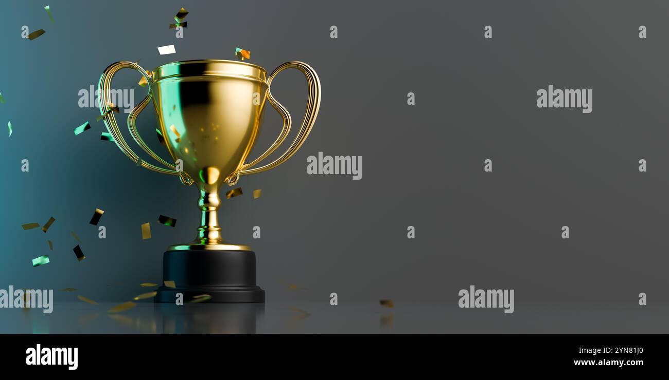Awards ceremony with trophy copy space backgrounds. 3d rendering Stock ...
