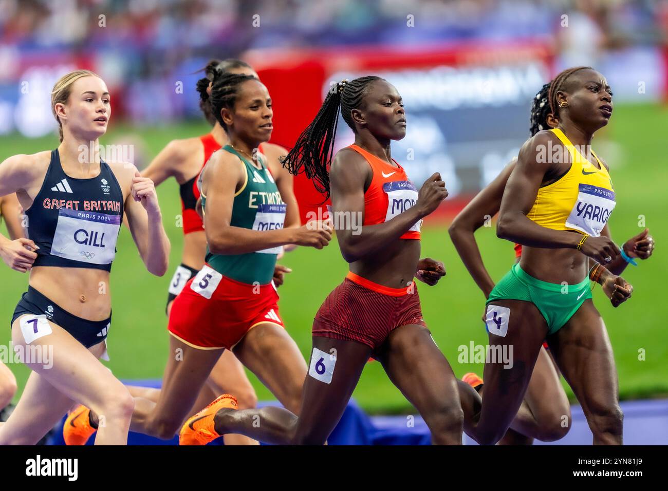 Mary Moraa (KEN) competes in the Women's 800 semi-finals at the 2024 ...