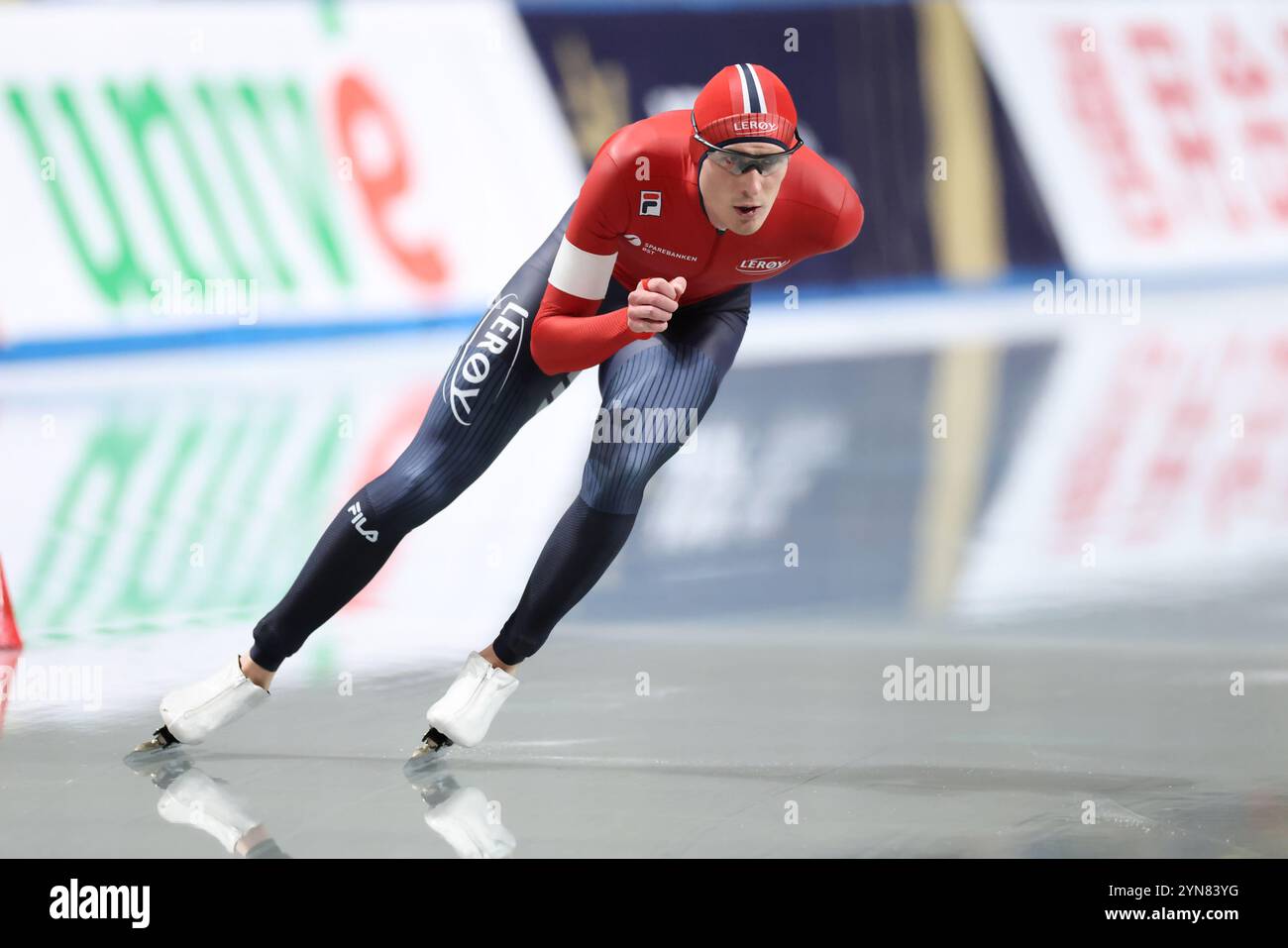 Nagano, Japan. 23rd Nov, 2024. Sigurd Henriksen (NOR) Speed Skating ...