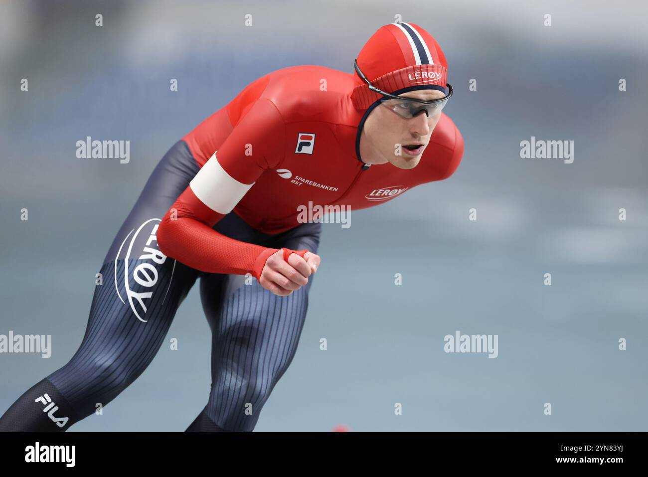 Nagano, Japan. 23rd Nov, 2024. Sigurd Henriksen (NOR) Speed Skating ...