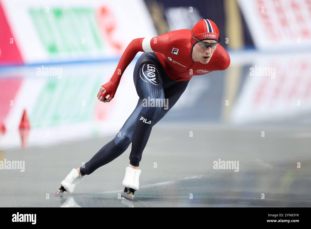 Nagano, Japan. 23rd Nov, 2024. Sigurd Henriksen (NOR) Speed Skating ...
