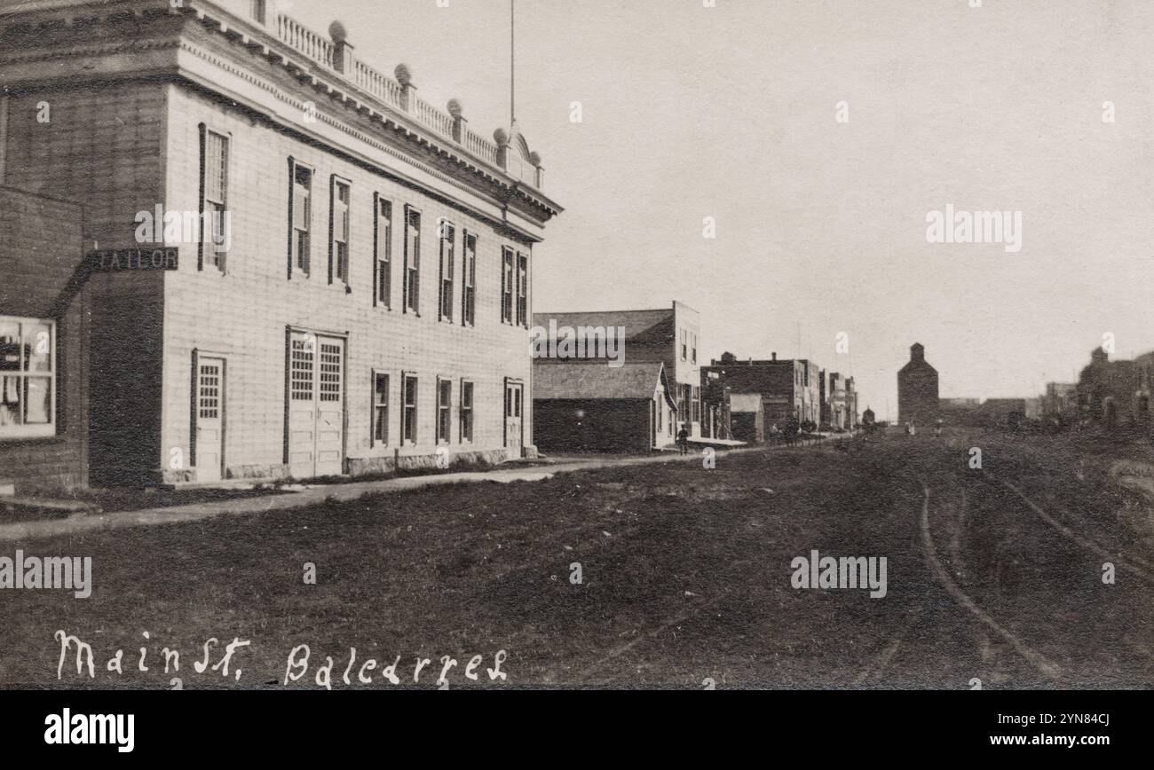 Main Street, Balcarres SK Canada, approx 1910s postcard. unidentified ...