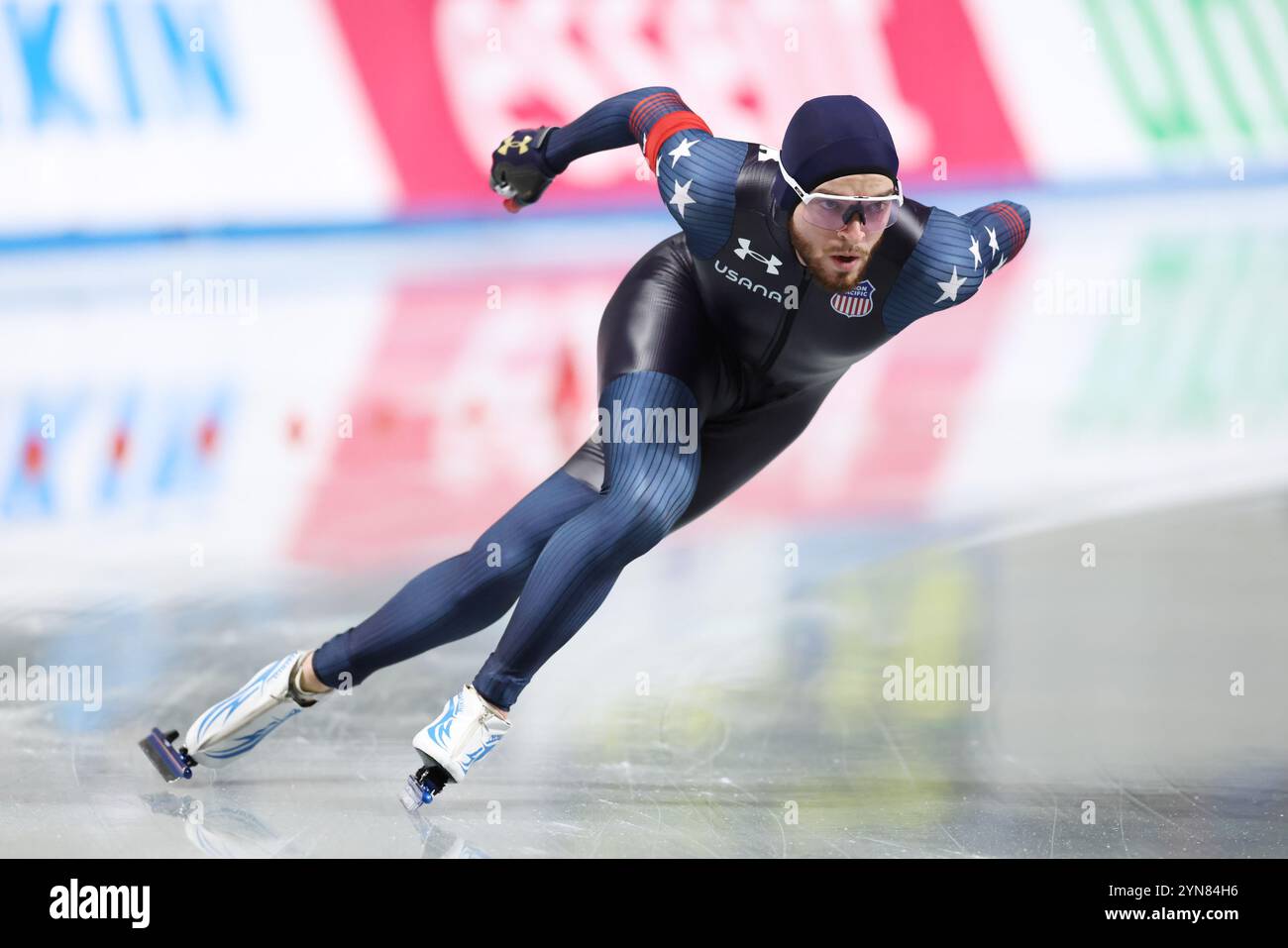 Nagano, Japan. 23rd Nov, 2024. Zach Stoppelmoor (USA) Speed Skating ...