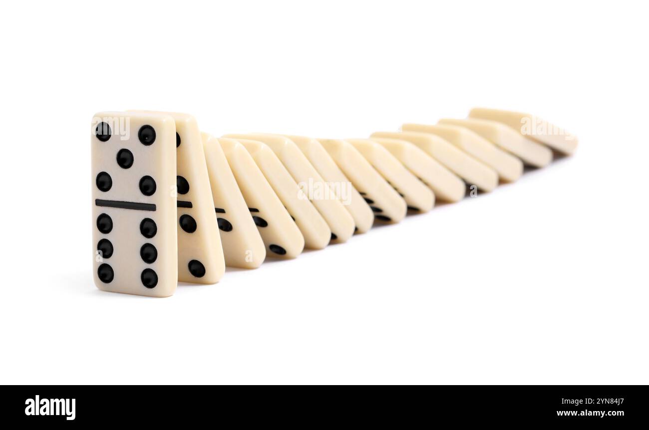 Many white dominos blocks hi-res stock photography and images - Alamy