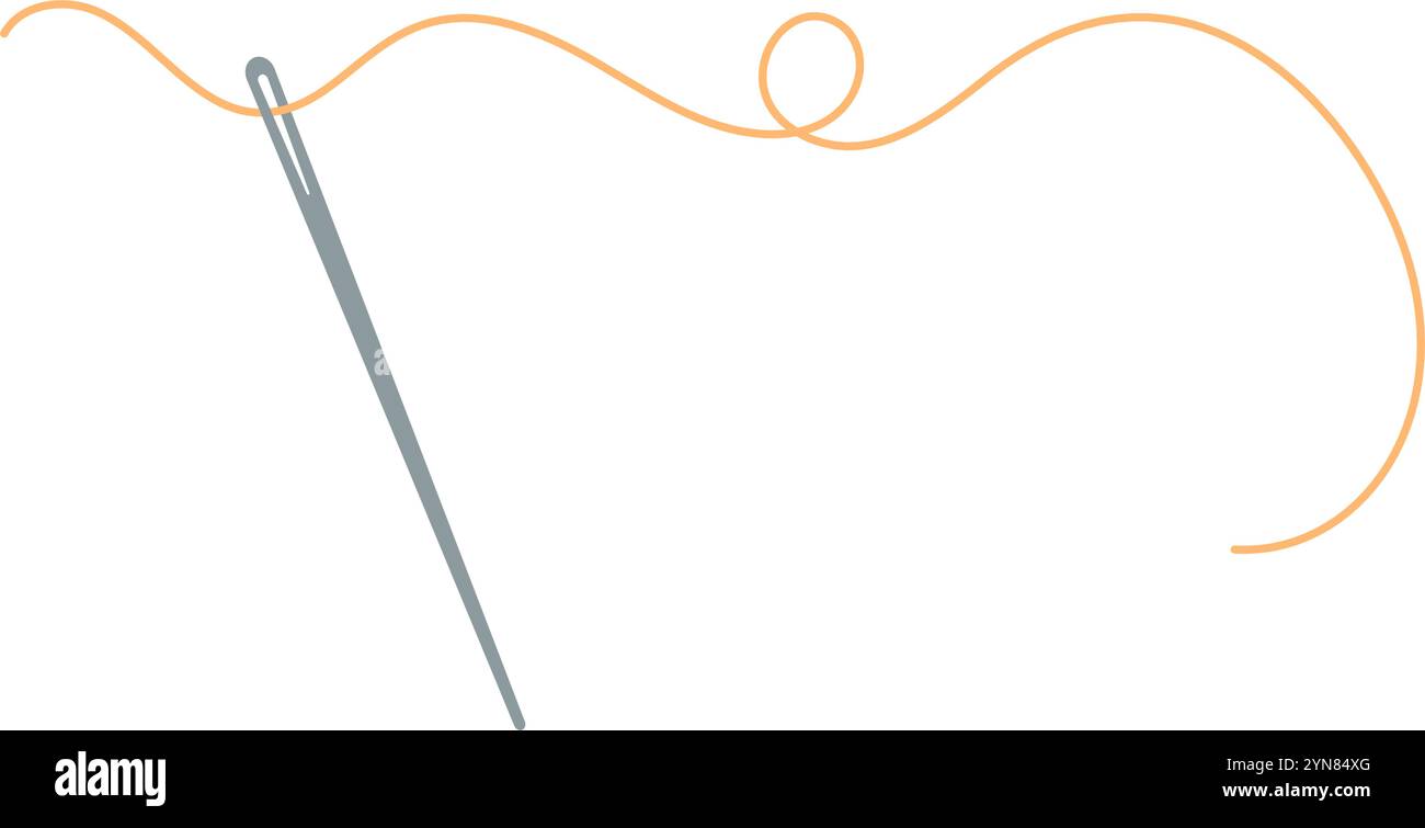 Sewing Needle And Thread Icon Stock Vector Image & Art - Alamy