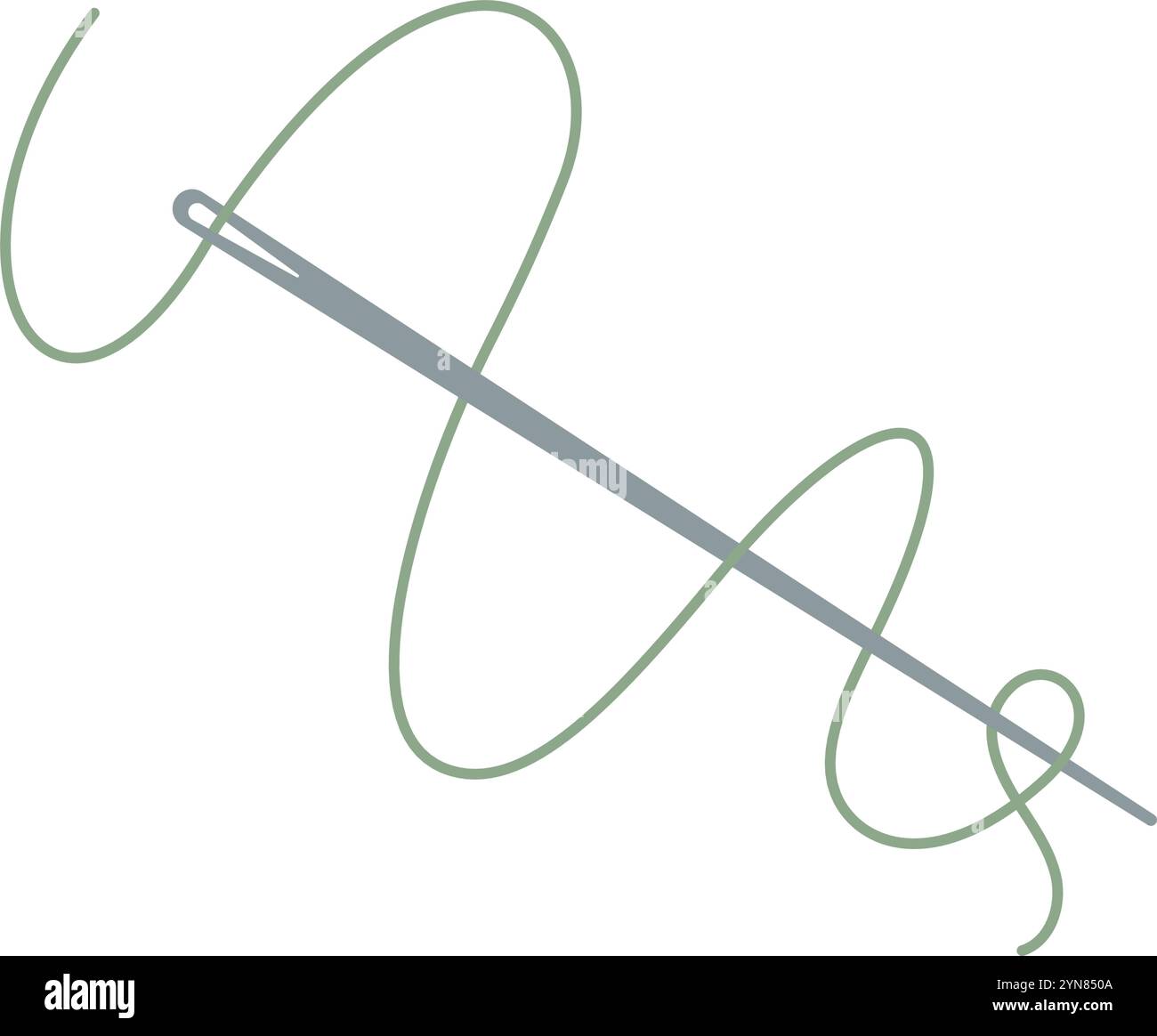 Sewing Needle And Thread Logo Stock Vector Image & Art - Alamy