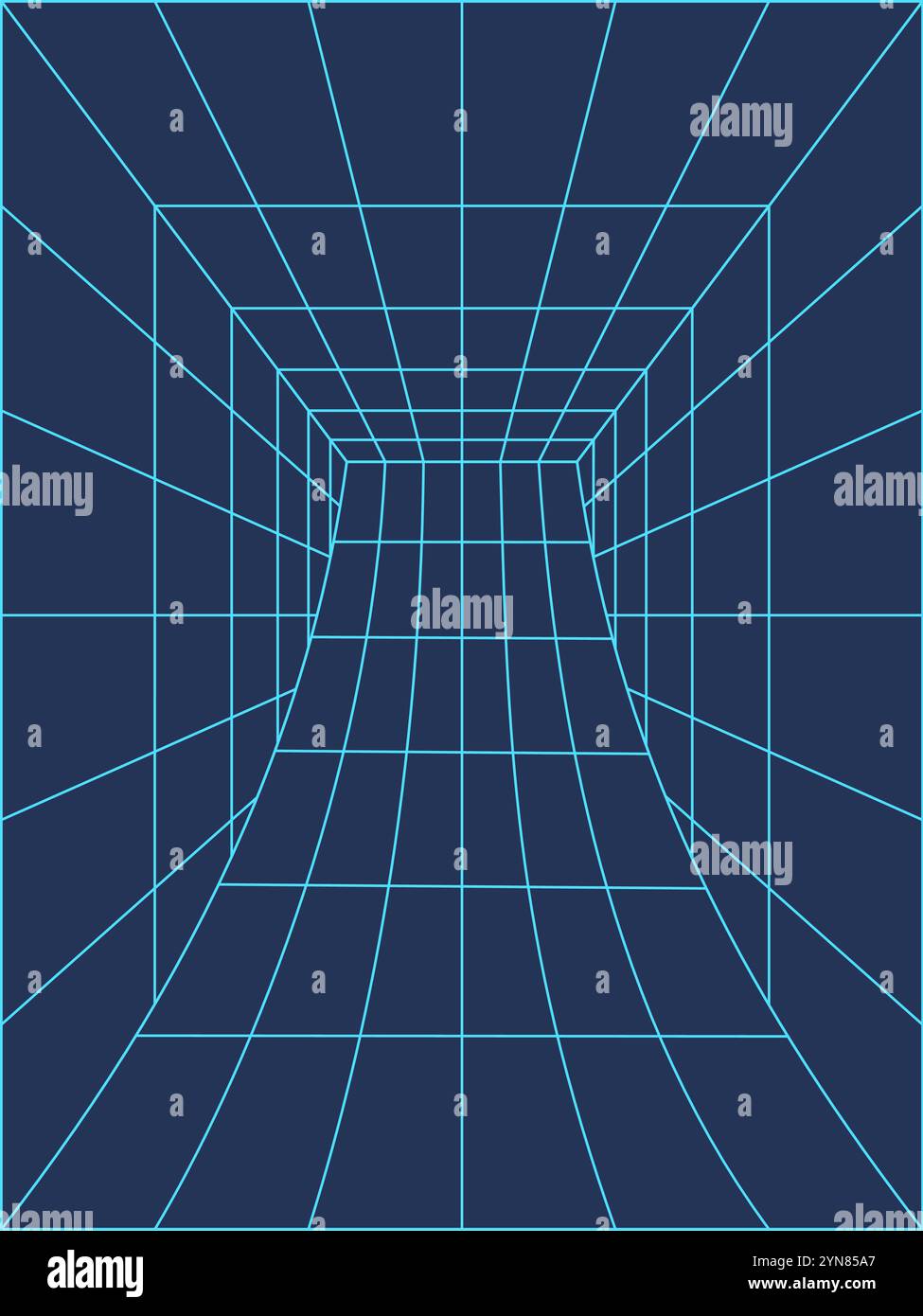 Y2k 3d Wireframe Wormhole Stock Vector Image & Art - Alamy