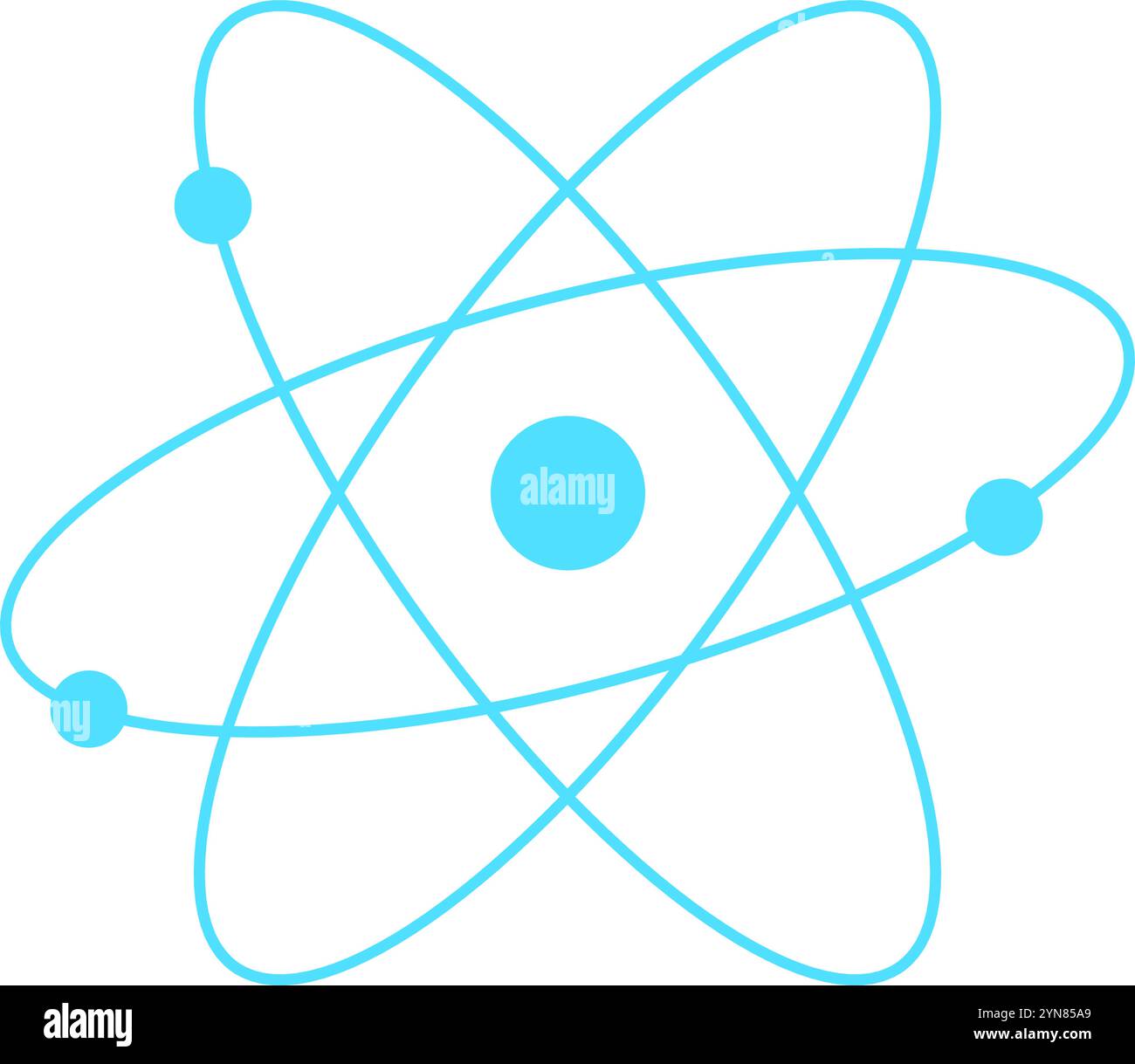 Line Atom Shape Stock Vector Image & Art - Alamy