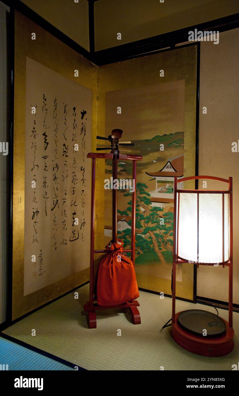 Interior view of the Ochaya Shima historical geisha house in the ...