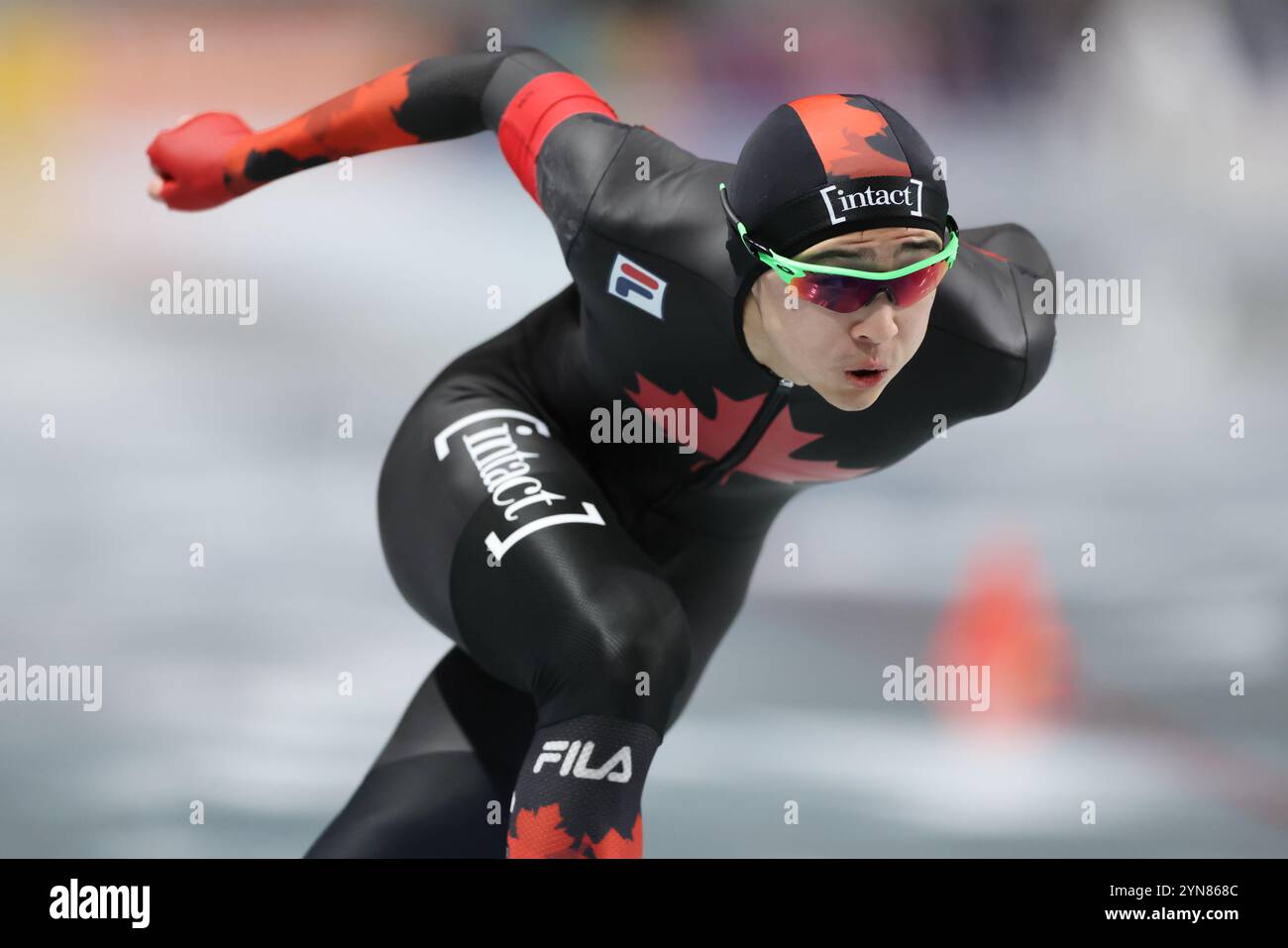 Nagano, Japan. 24th Nov, 2024. Yankun Zhao (CAN) Speed Skating : ISU Speed Skating World Cup ...