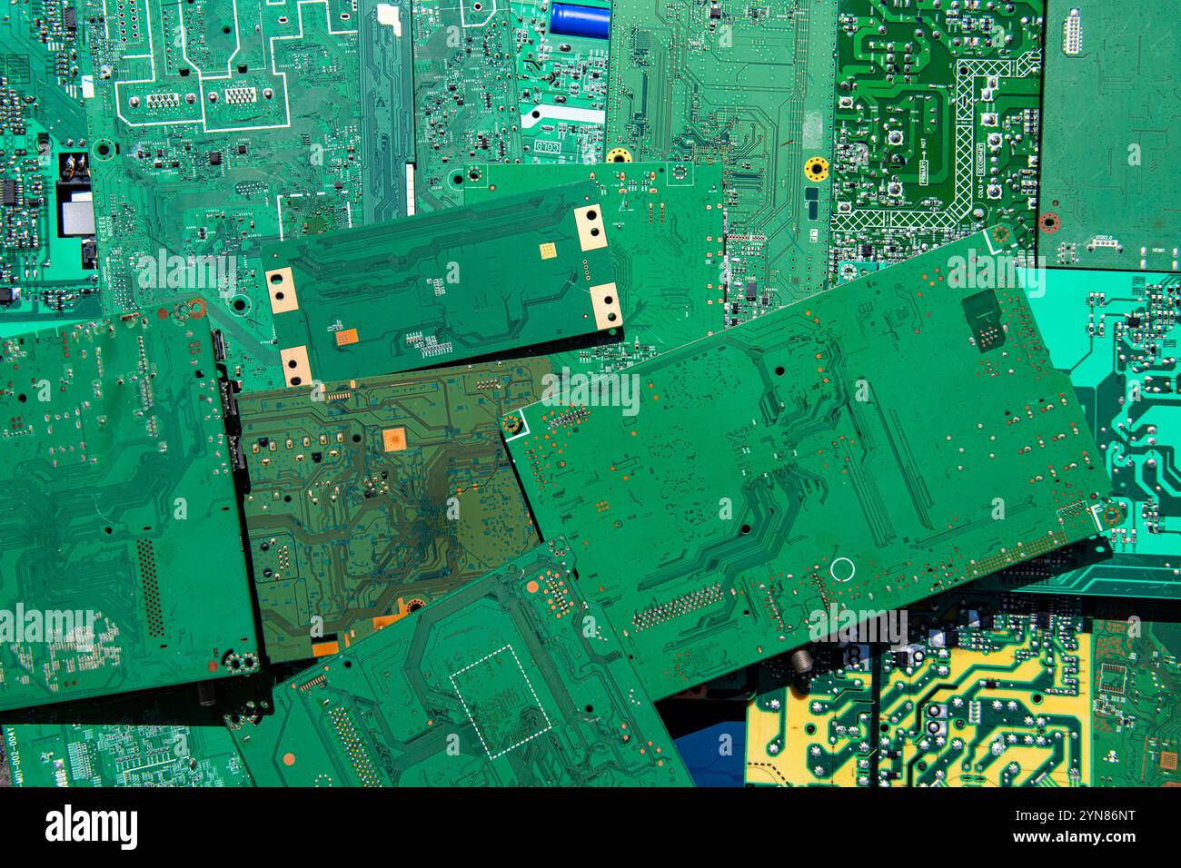 Circuit boards with electrons. Motherboards. Electronic circuit board ...