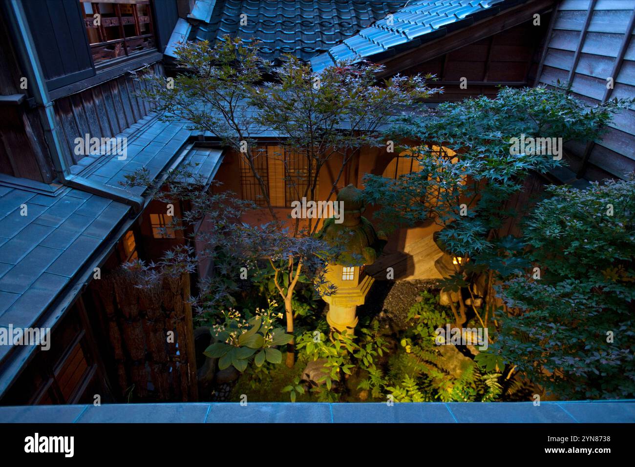Interior view of the Ochaya Shima historical geisha house in the ...