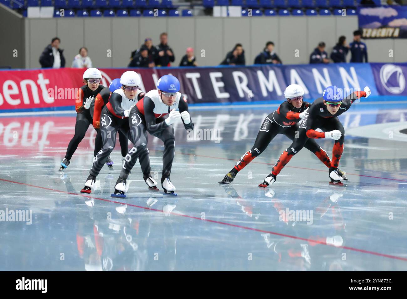 Nagano, Japan. 24th Nov, 2024. (L to R) Wojtasik Iga, Piotrowski Jakub ...