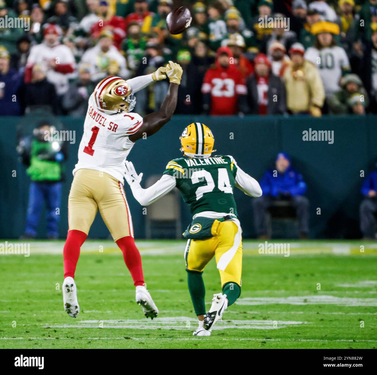 Green Bay, United States. 24th Nov, 2024. San Francisco 49ers wide ...
