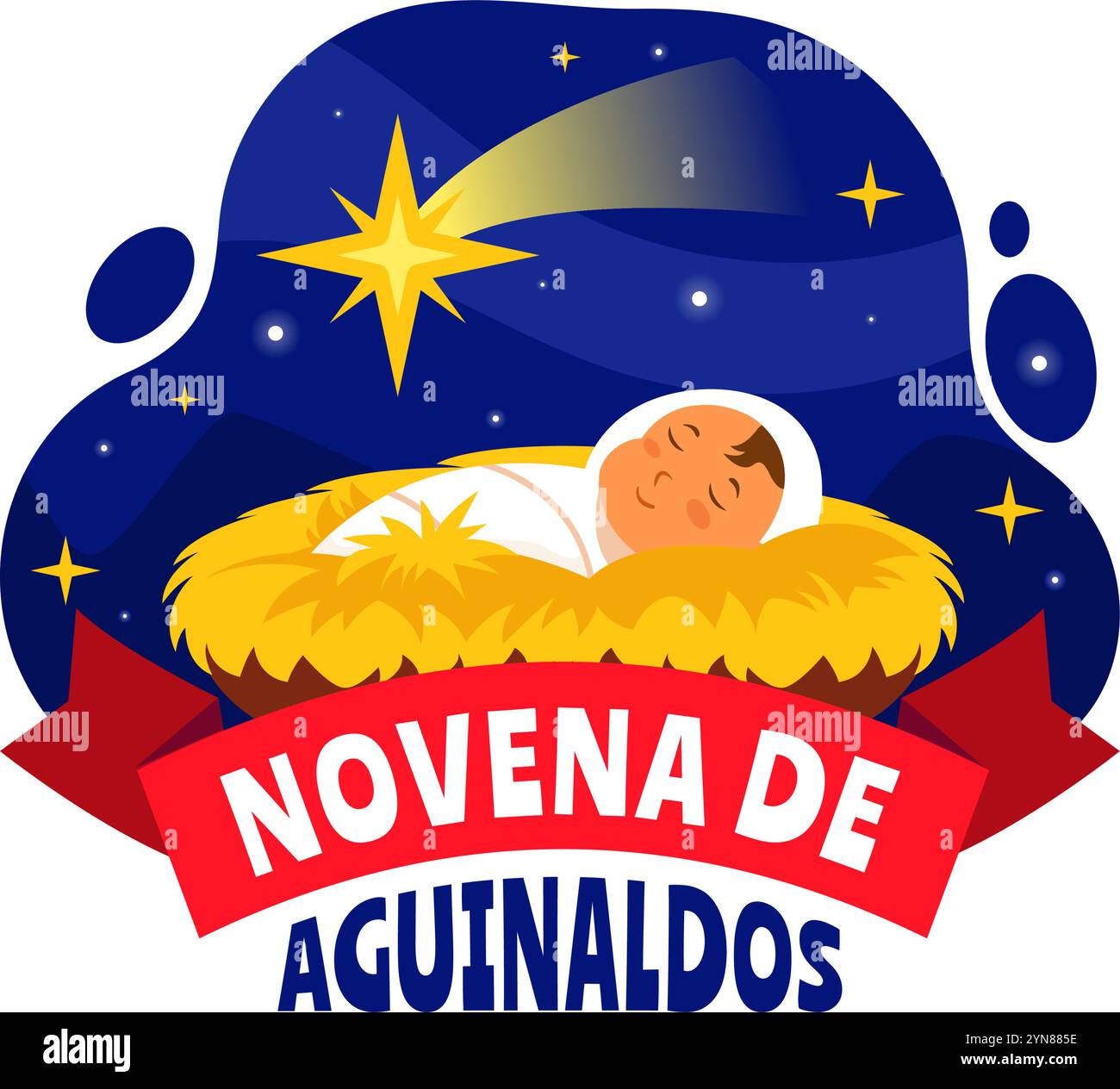 Novena de Aguinaldos Vector Illustration featuring a Holiday Tradition ...