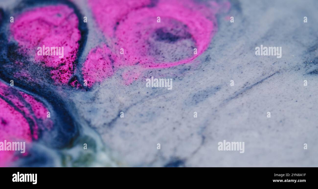 Fluid ink. Art reaction. Emergence of pink pigment on white enamel ... Fluid ink. Art reaction. Emergence of pink pigment on white enamel ...