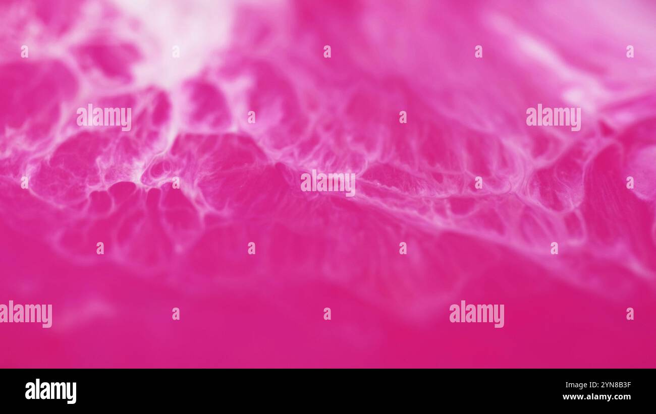 Acrylic flow splash. Water marble texture. Blur white pink color paint ...