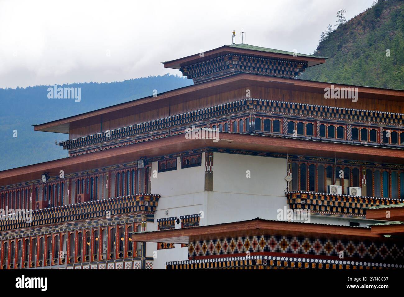 Colorful Bhutanese architecture Stock Photo - Alamy