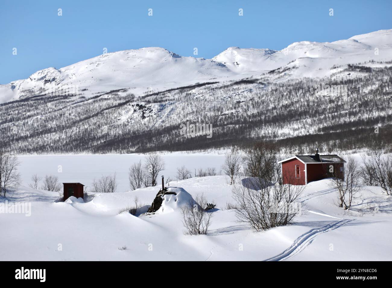 A goahti (left), a traditional hut of the indigenous Sami people of ...