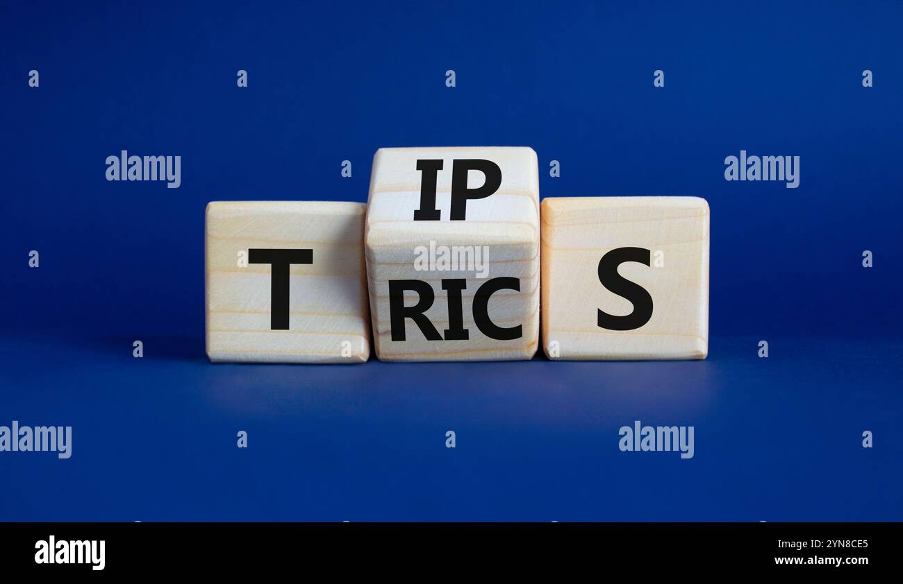 Tips And Tricks Symbol Wooden Cubes With Words Tricks And Tips