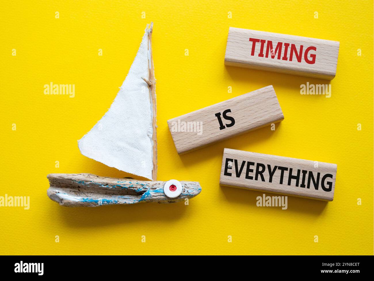 Timing is Everything symbol. Wooden blocks with words Timing is ...