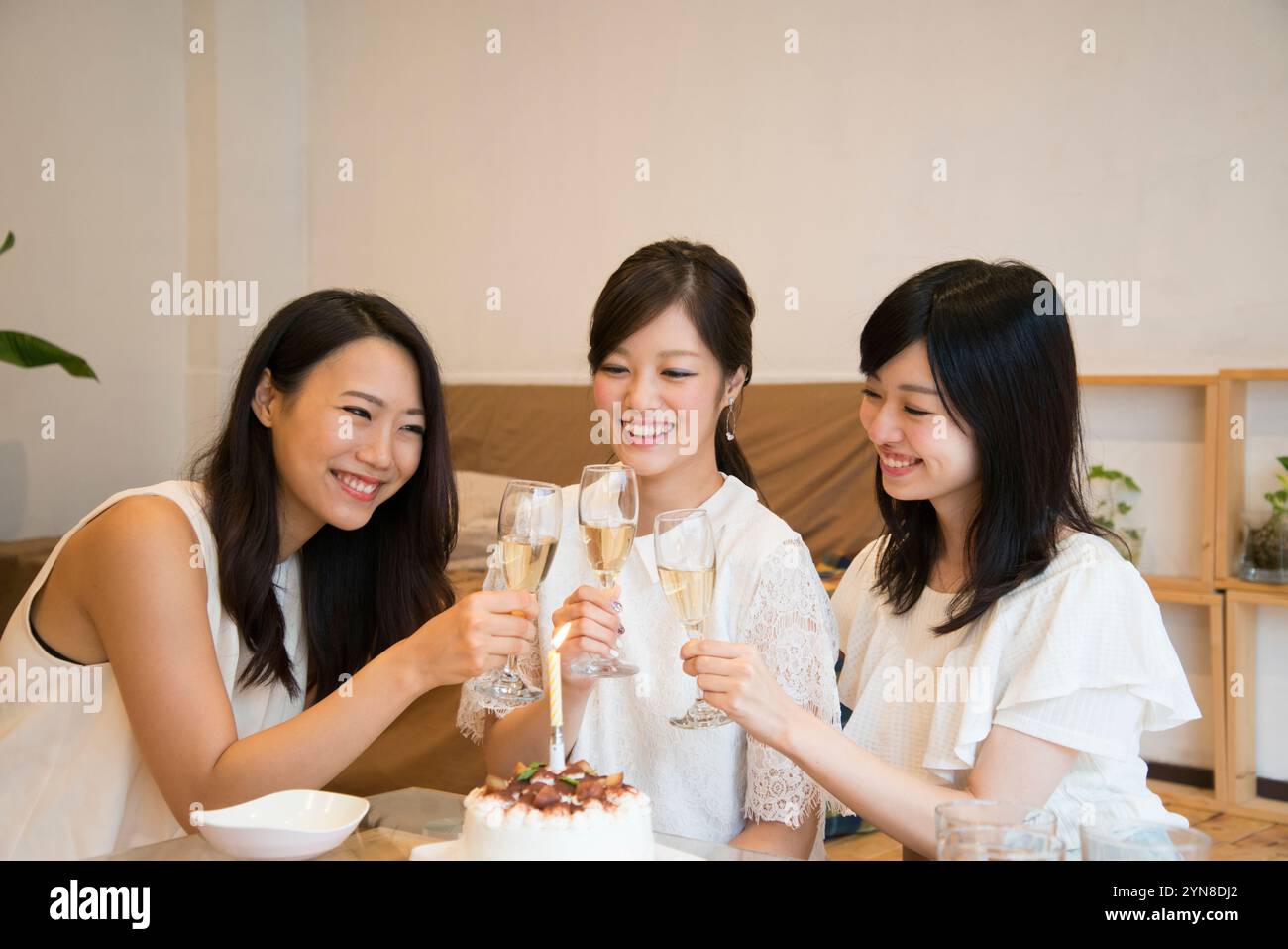 Women celebrating birthday Stock Photo - Alamy
