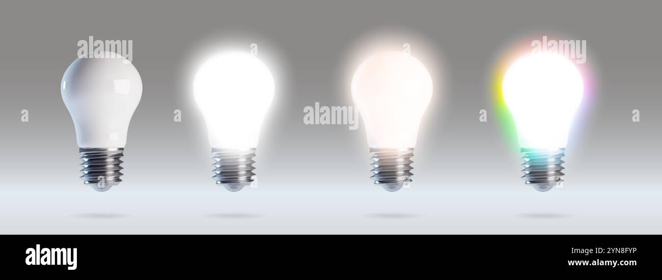 3d led bulb lamp. Smart cfl with light temperature and multicolor ...