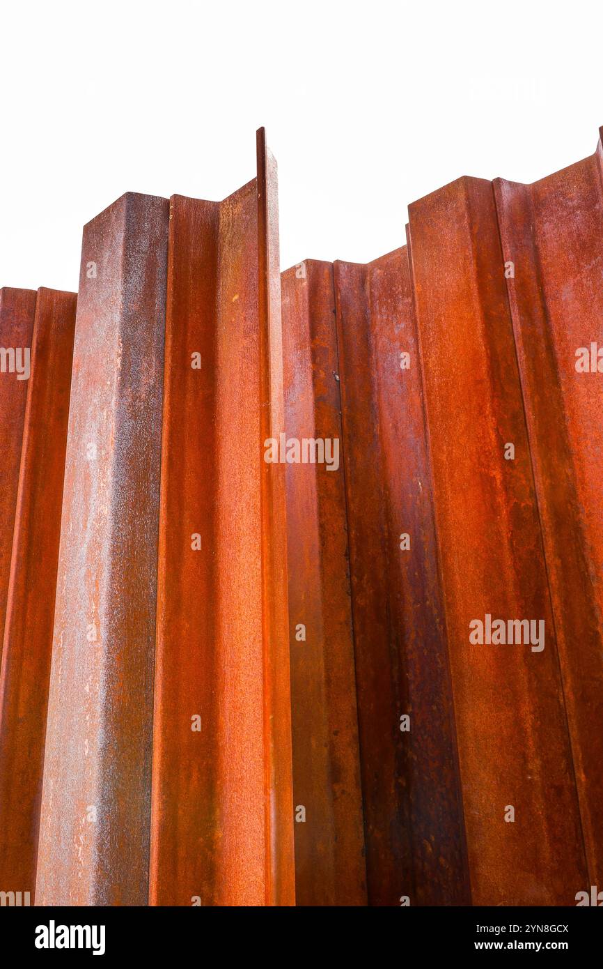 Red rusted iron walls Stock Photo - Alamy