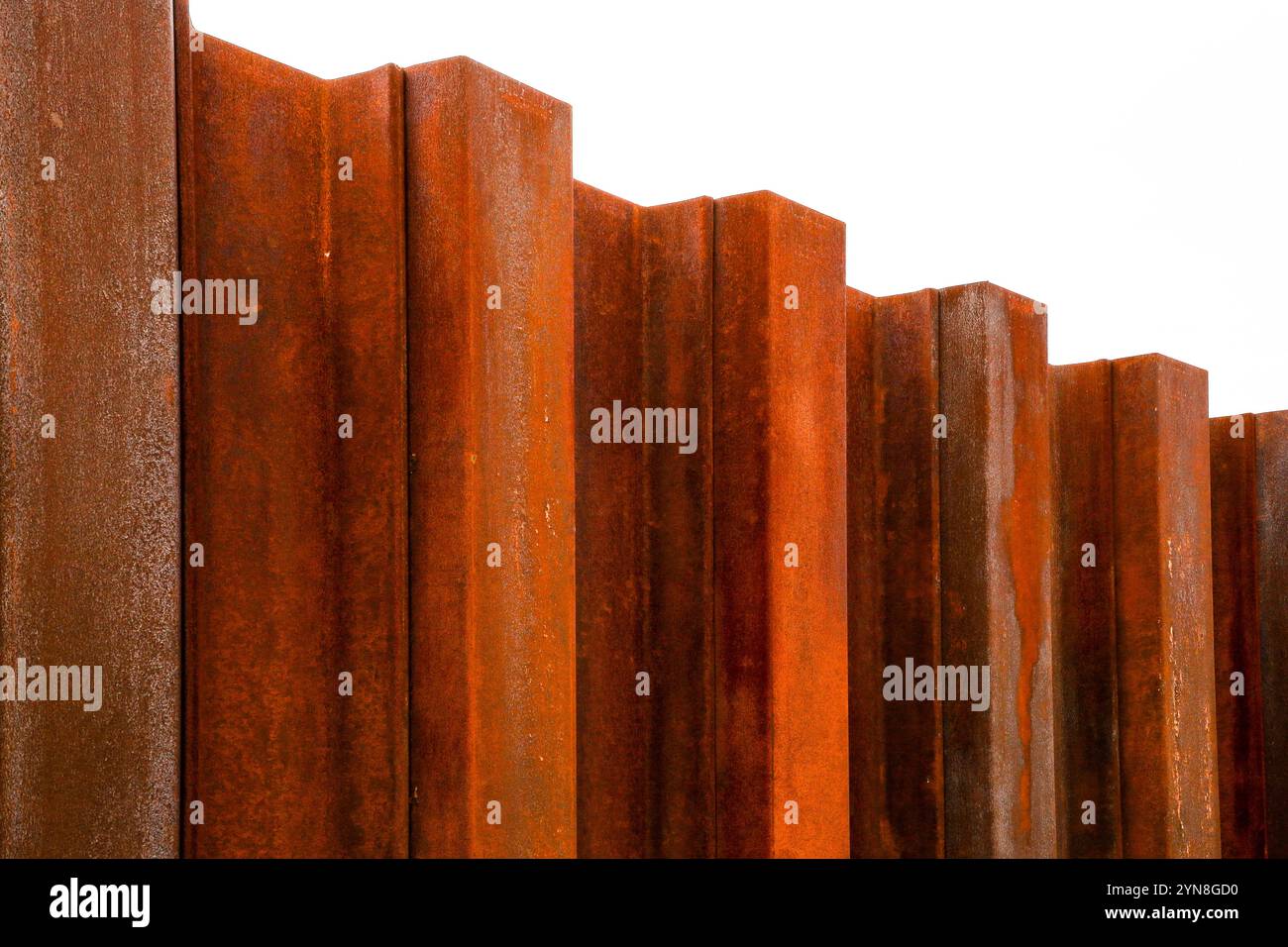 Red rusted iron walls Stock Photo - Alamy