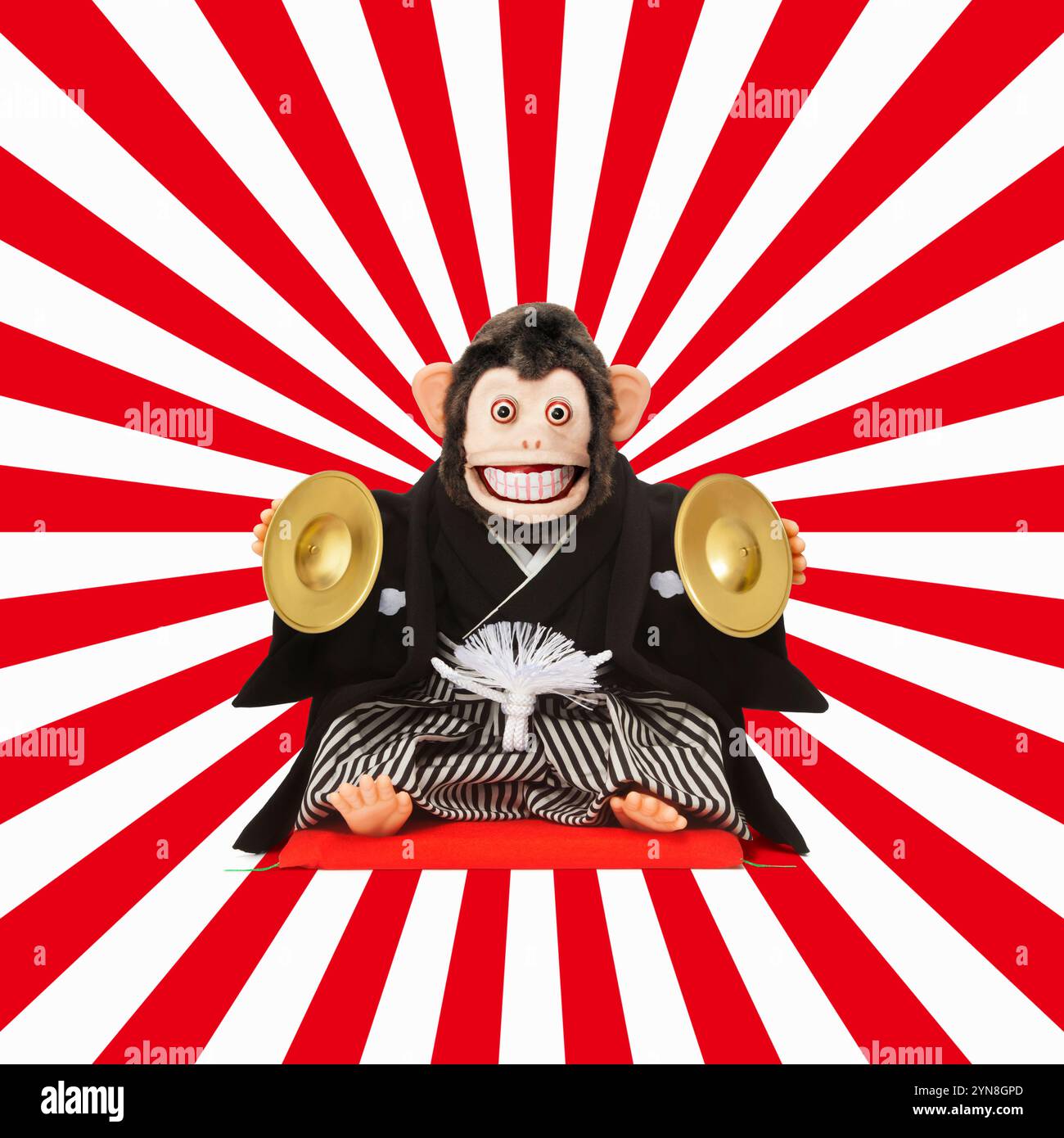 Toy monkey clapping cymbals Stock Photo - Alamy