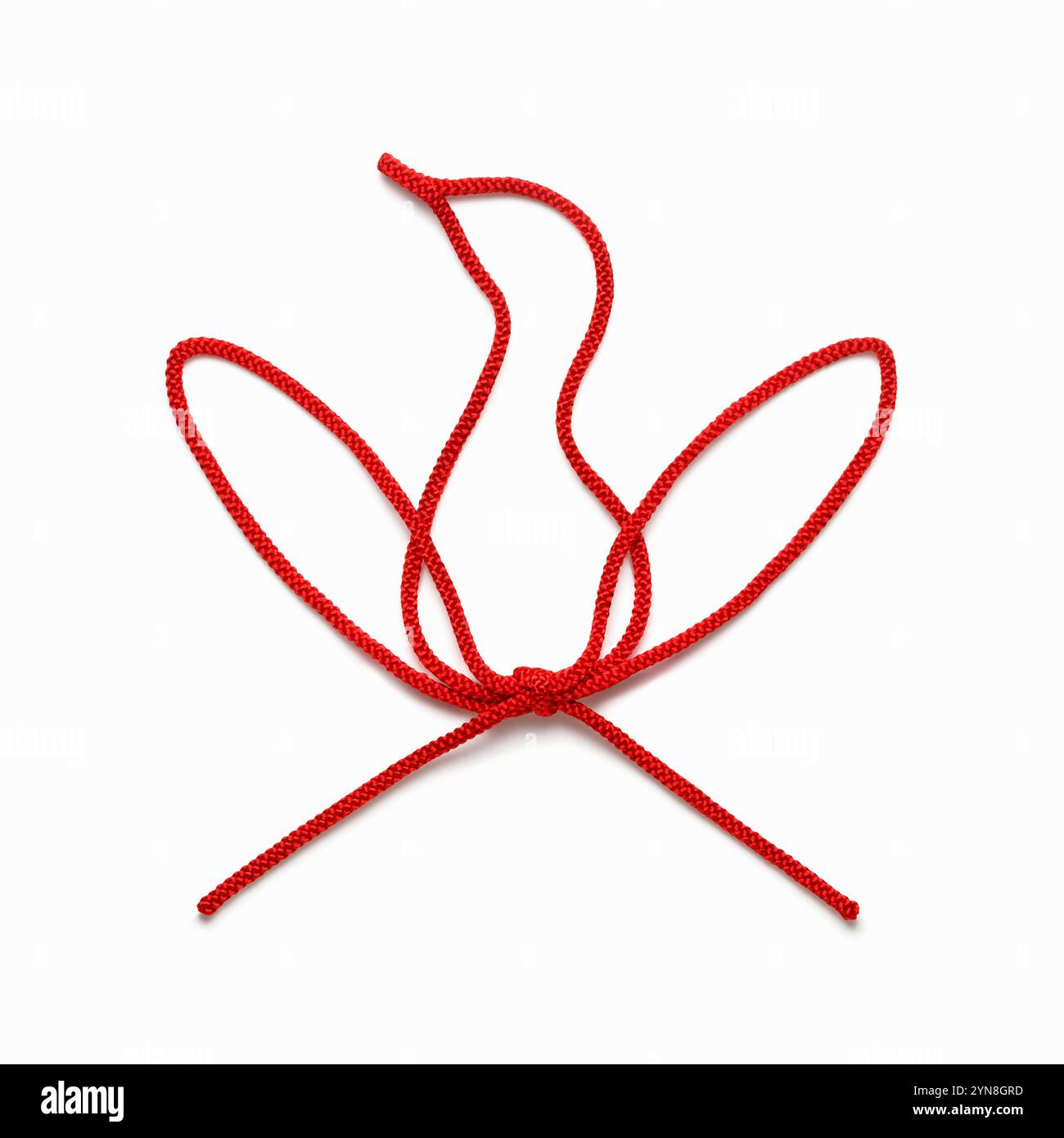 Image of a rooster made with red string Stock Photo - Alamy