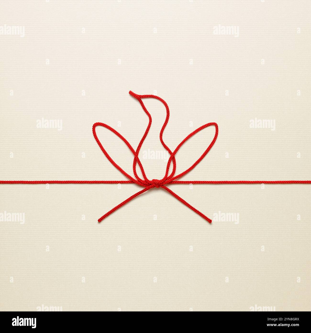 Image of a rooster made with red string Stock Photo - Alamy