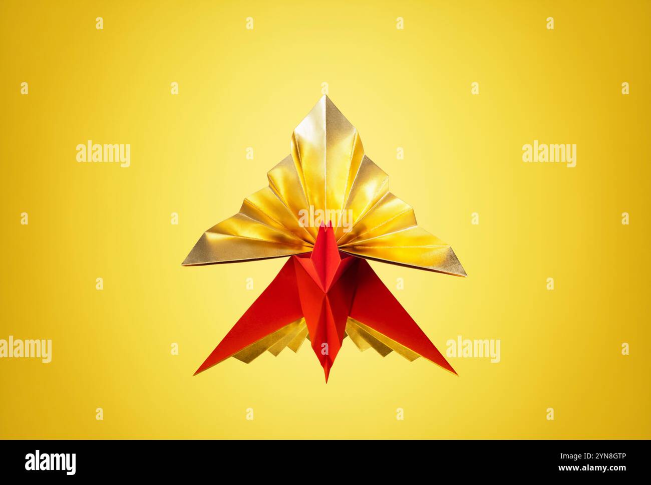 Gold and red peacock crane Stock Photo - Alamy