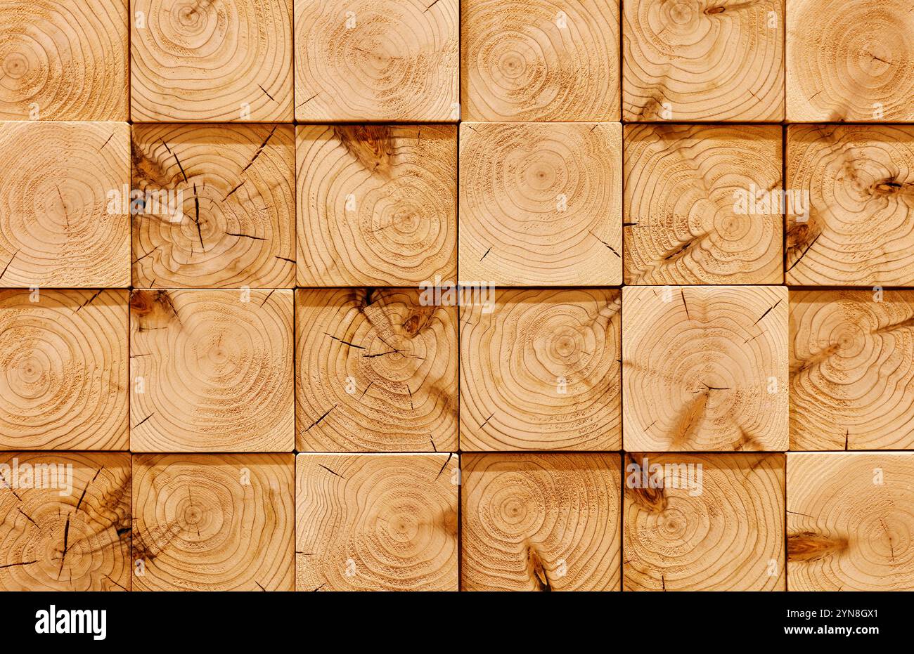 Patchwork of squared fabricated timber Stock Photo - Alamy