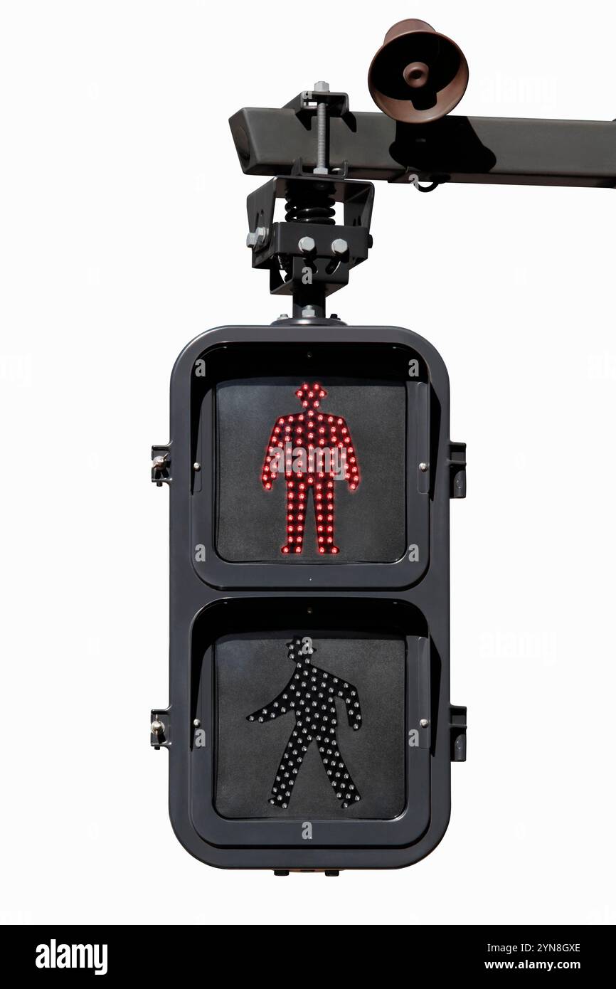 Pedestrian signals with red lights on Stock Photo - Alamy