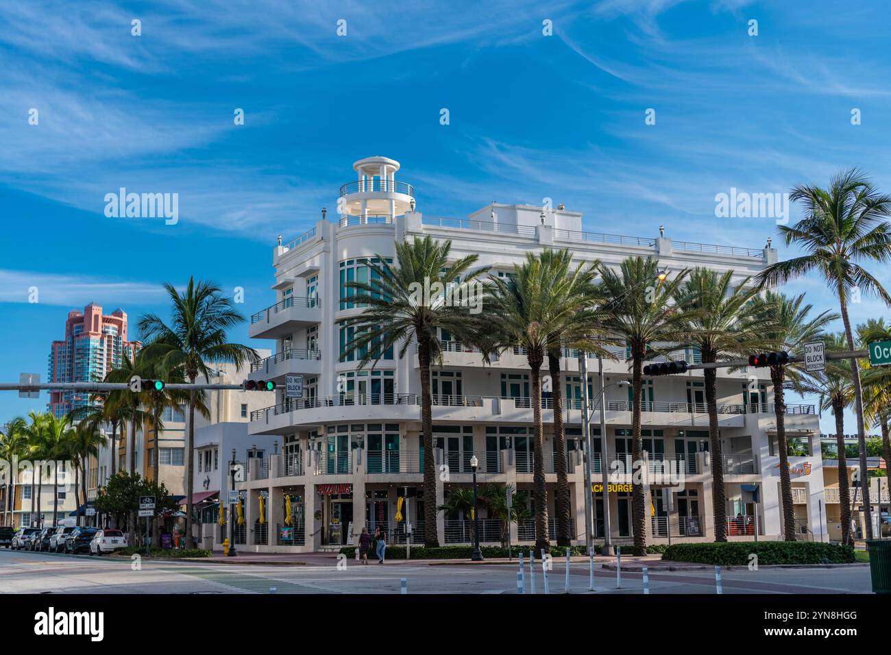 Miami, Florida, USA - June 06, 2024: Art deco architectural district ...
