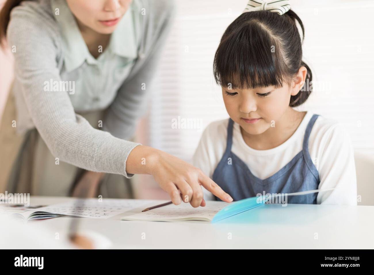 Girls studying in a classroom Stock Photo - Alamy